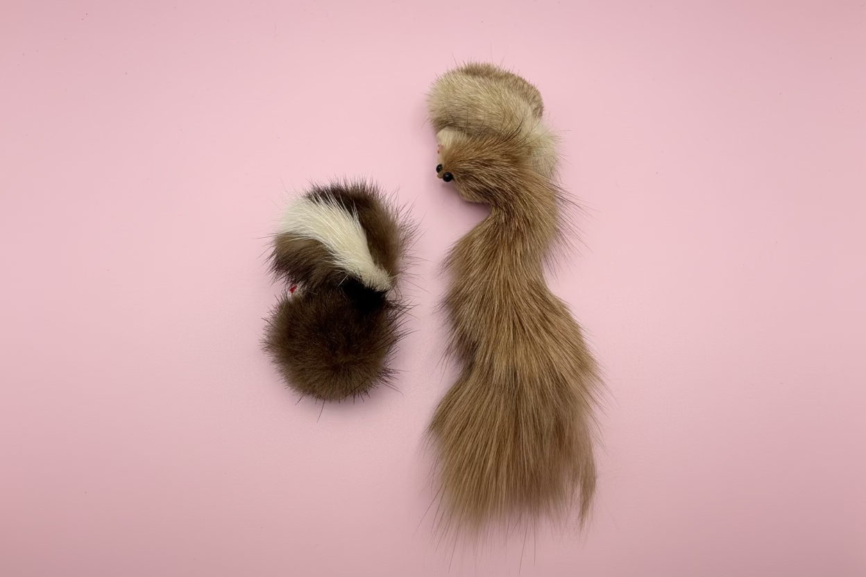 Vintage Furry Lady Faces Brooch Set - 2 Unique Brooches| Dollchunk Bazaar