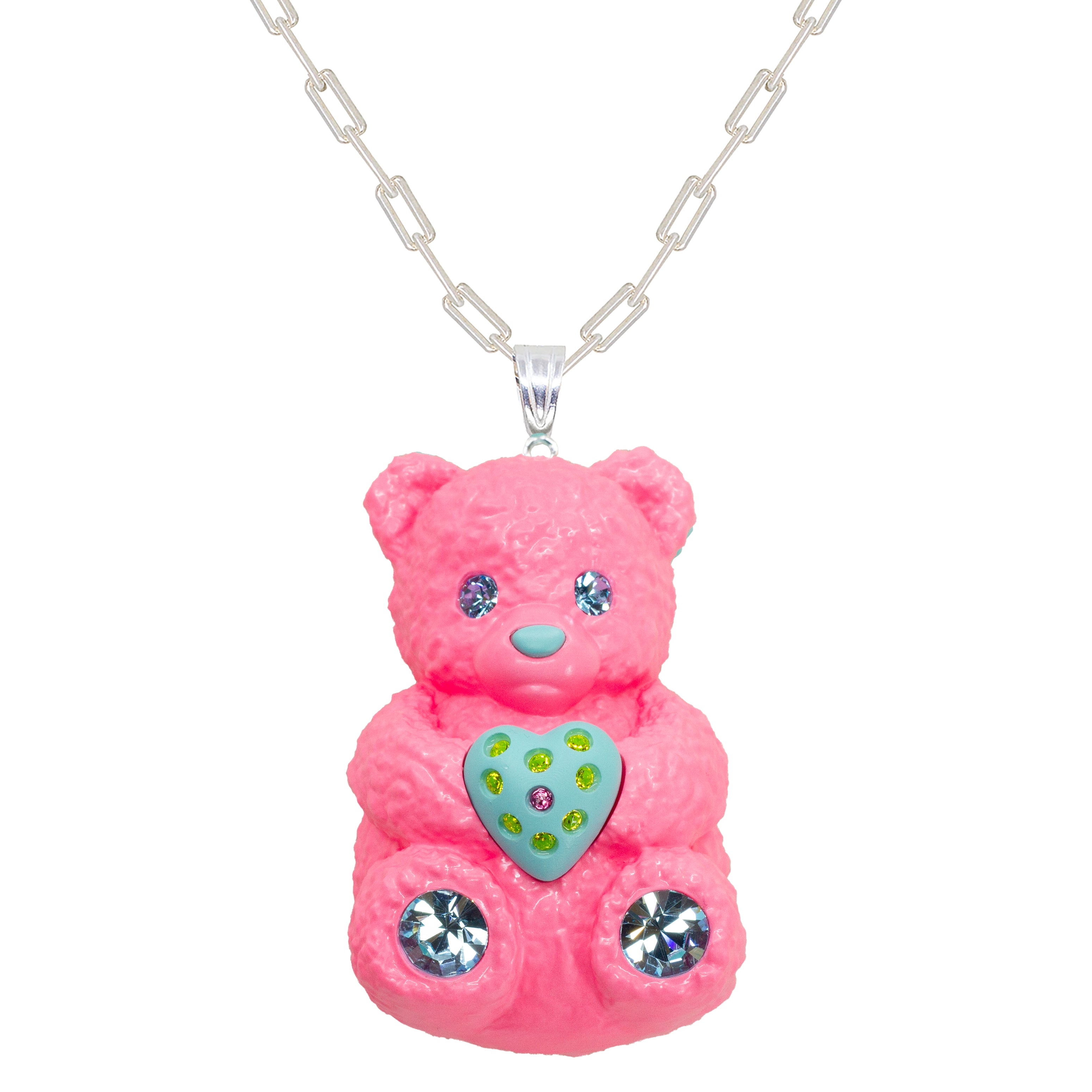 Bubble Gummy Bear Heart Charm Mood Pendant | Dollchunk