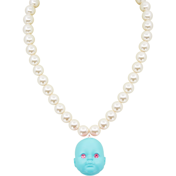Blue Raspberry Baby Doll Pearl Necklace | Dollchunk by Kristen Bateman