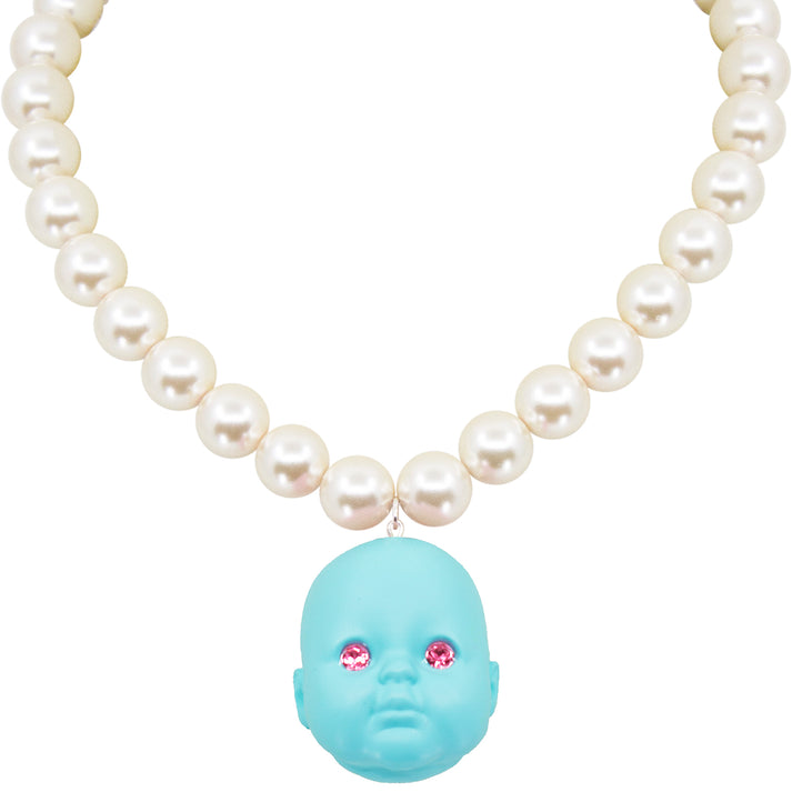 Blue Raspberry Baby Doll Pearl Necklace | Dollchunk by Kristen Bateman