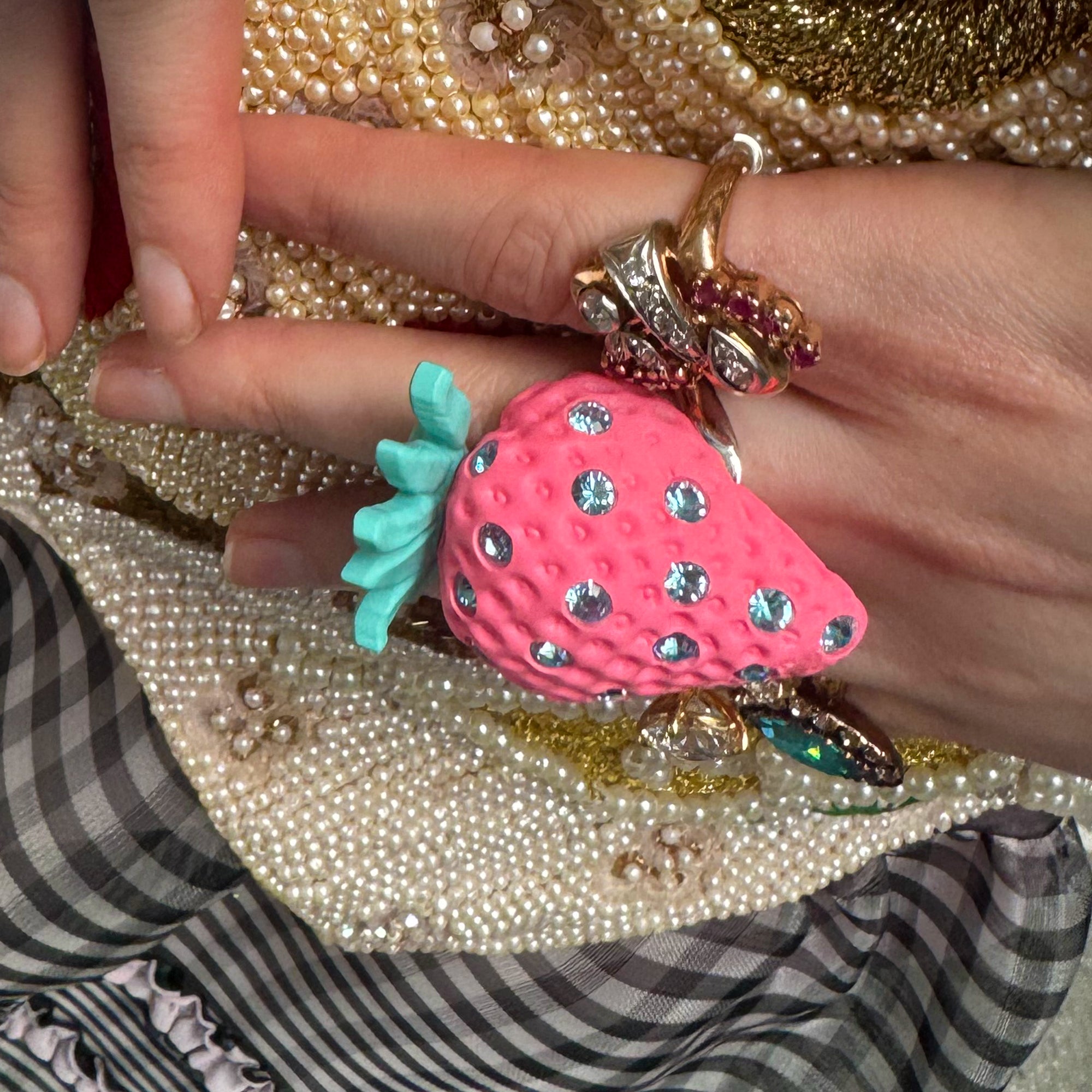 Bubble Gum Strawberry Ring | Dollchunk by Kristen Bateman