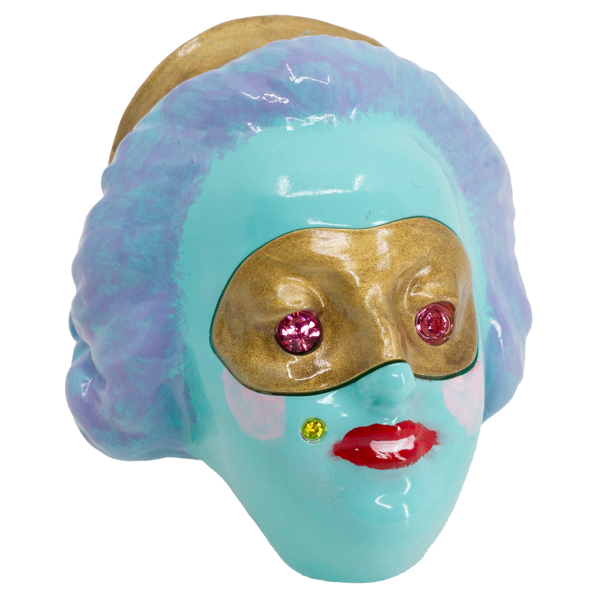 Masked Lady Madame Bleue Ring | Dollchunk Patch Box Masquerade Head